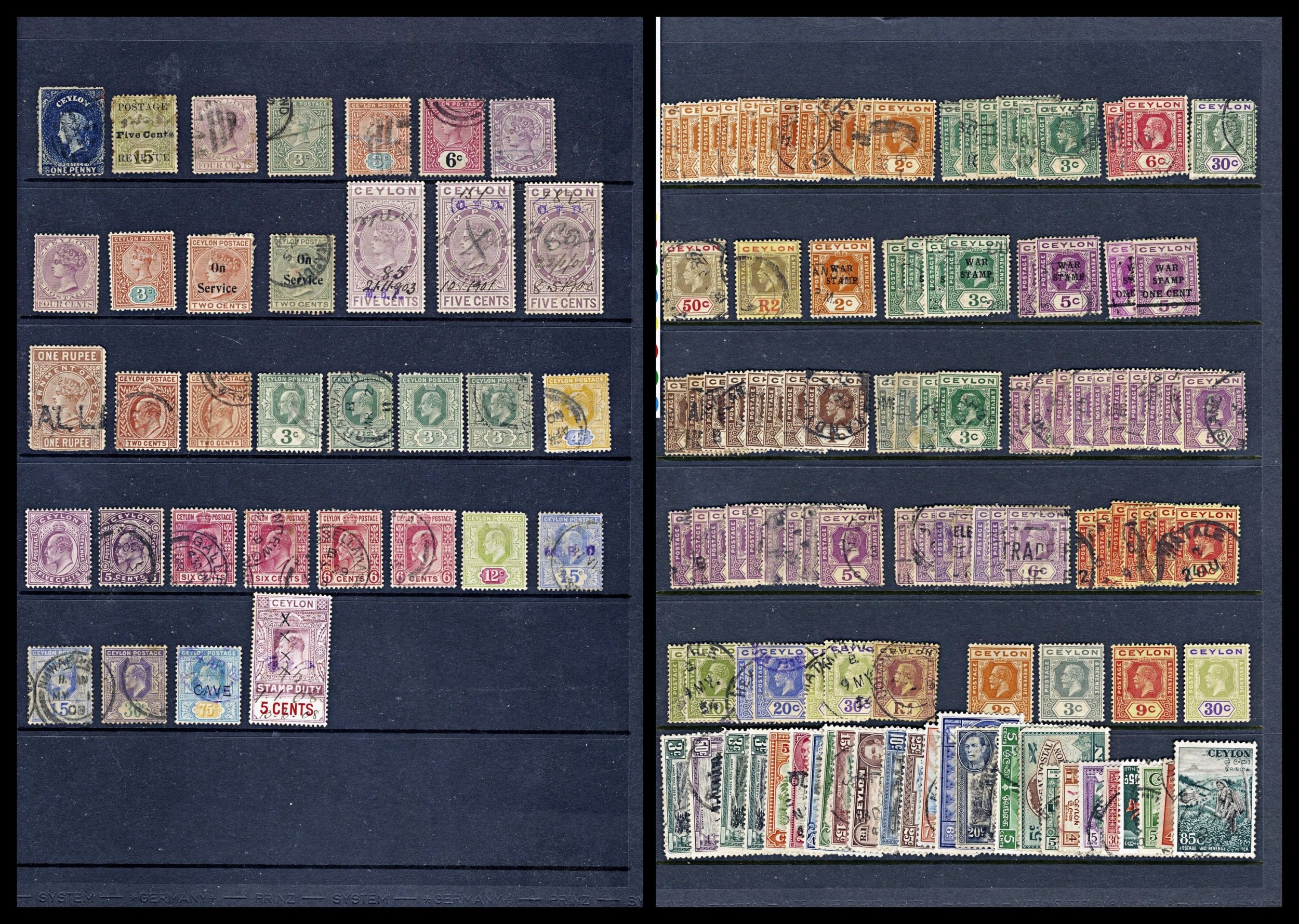 4679: Ceylon: Early to Mid Period Collection. Inc Mint, High Values ...