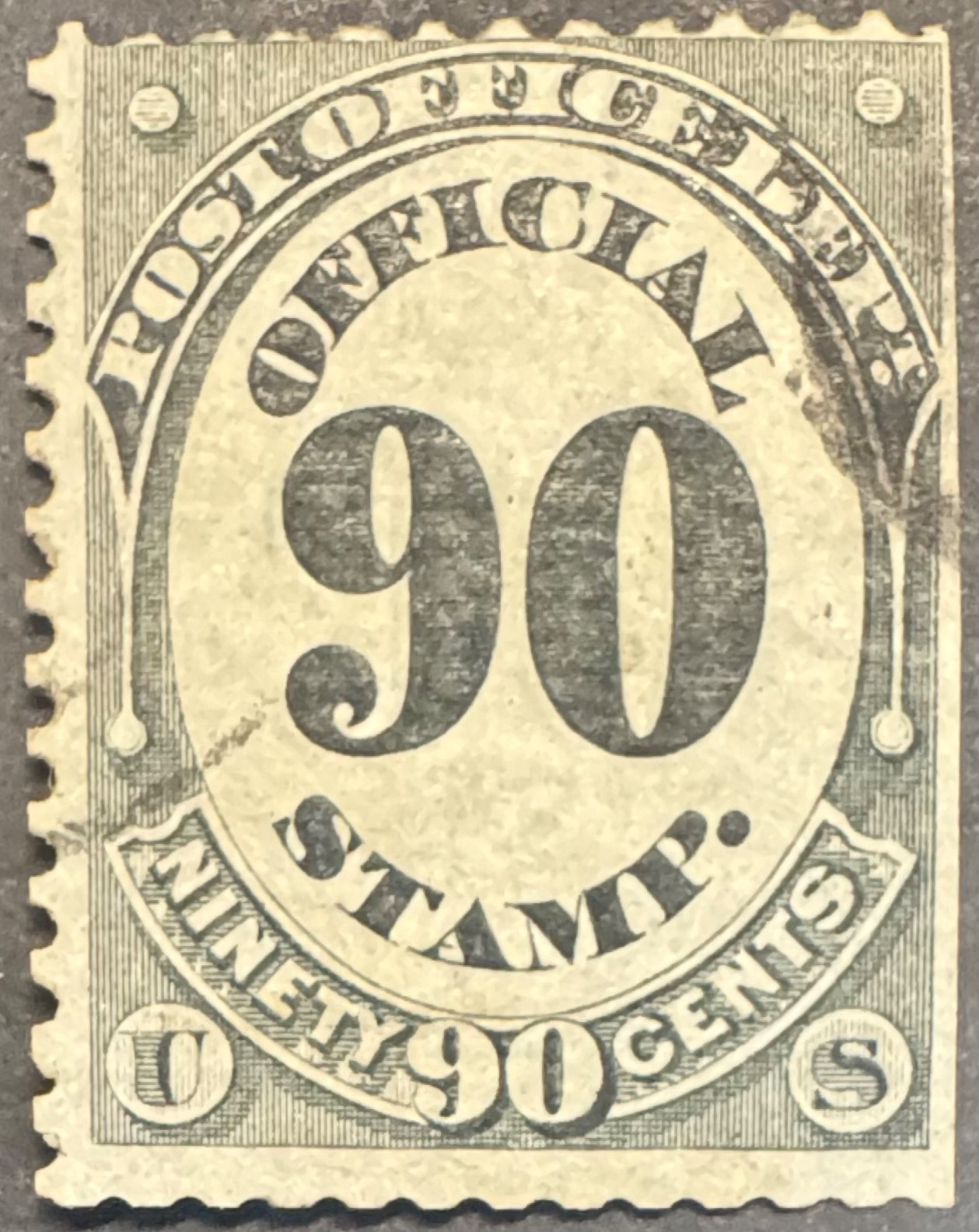 US O57 90c Post Office Official Stamp 1873 Used Fine Light Cancel ...