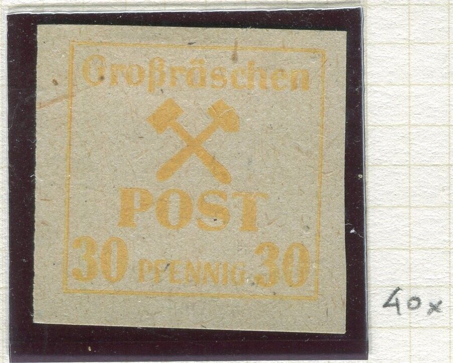 GERMANY; 1945-48 Russia Zone Local ZITTAU issue Imperf Mint Shade of ...