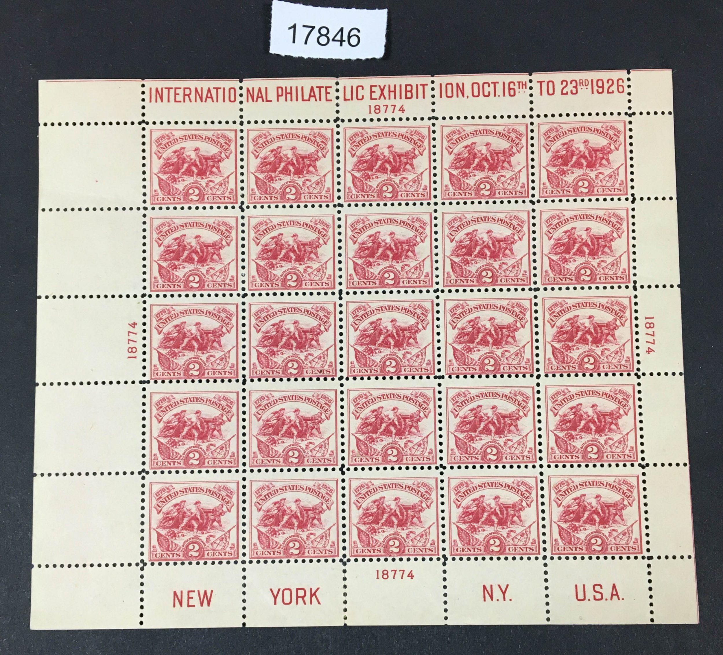 US Stamps # 630 Mint OG H Minor Perf Sep'S White Plains Sheet Lot#17846 ...