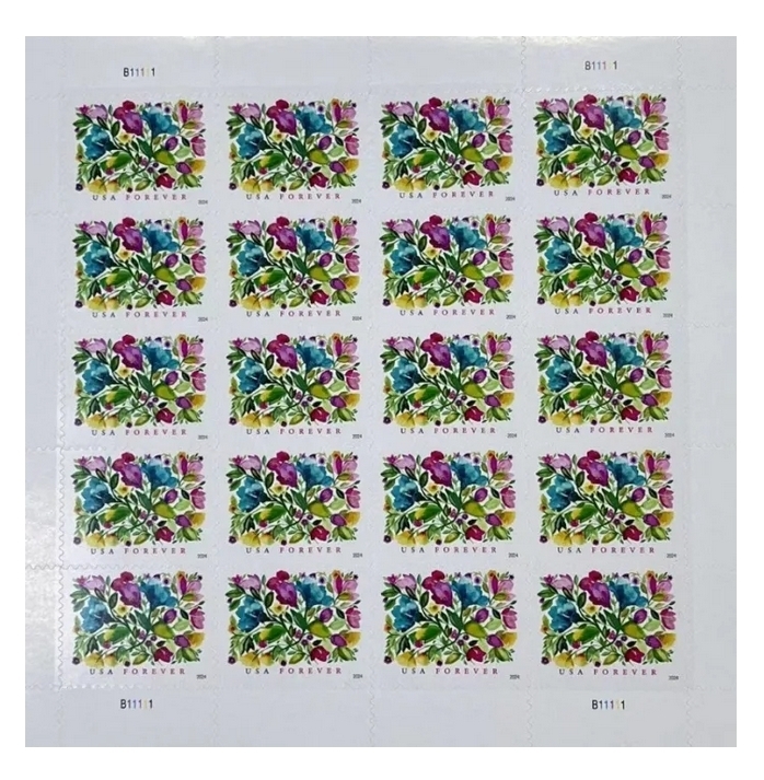 2024 Celebration Blooms，Forever Stamps 5 Sheets of 20,100 pcs | United ...
