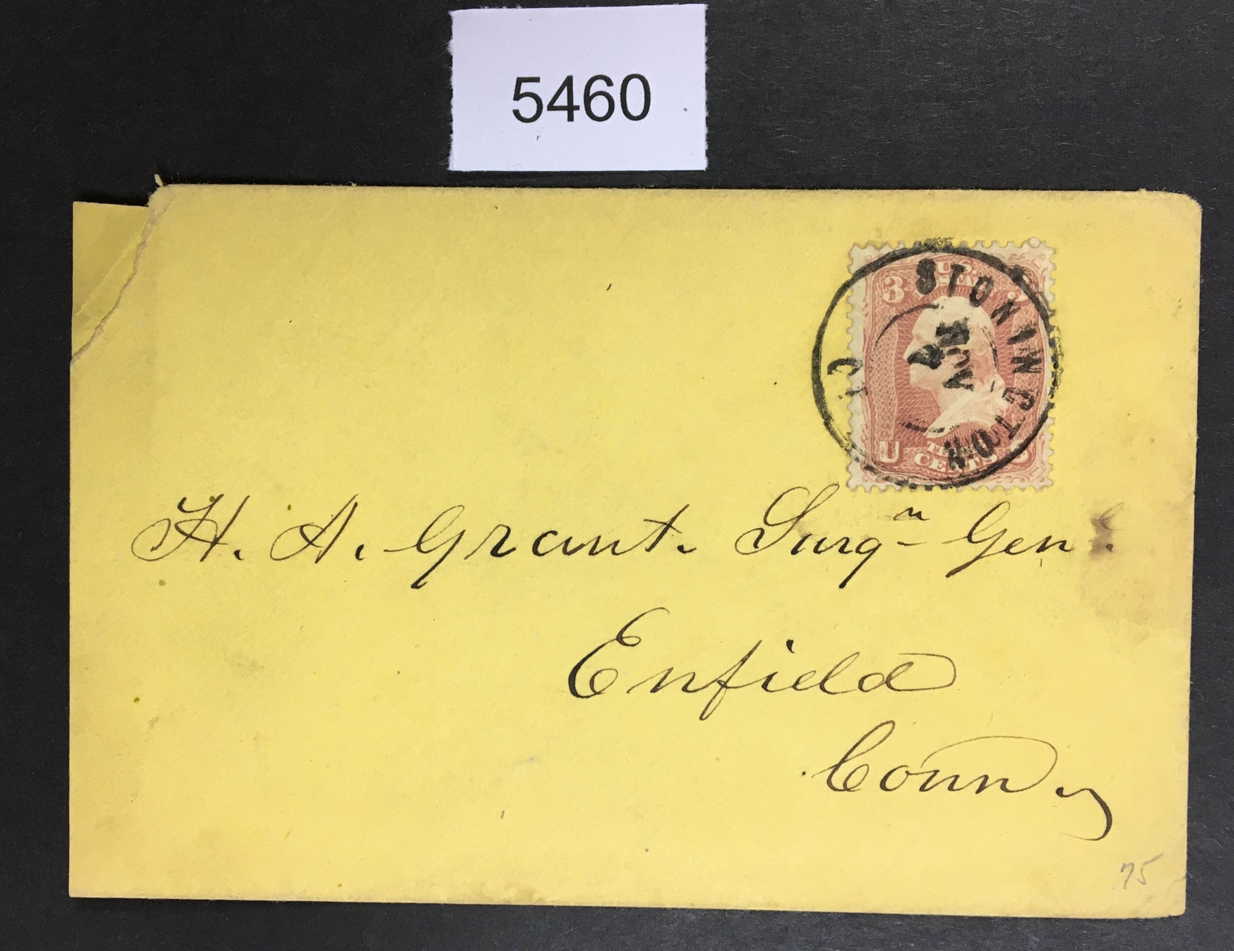 US Stamps # 64b Rose Pink Used on Cover CAT. $ LOT #5460 | United ...