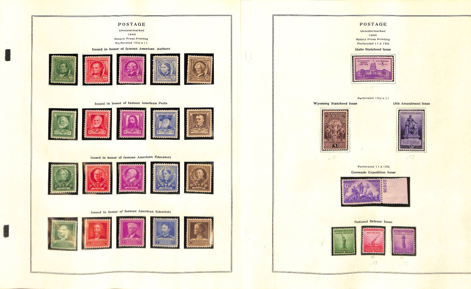 United States Scott National Stamp Album, 1846-1978, Much Mint NH ...