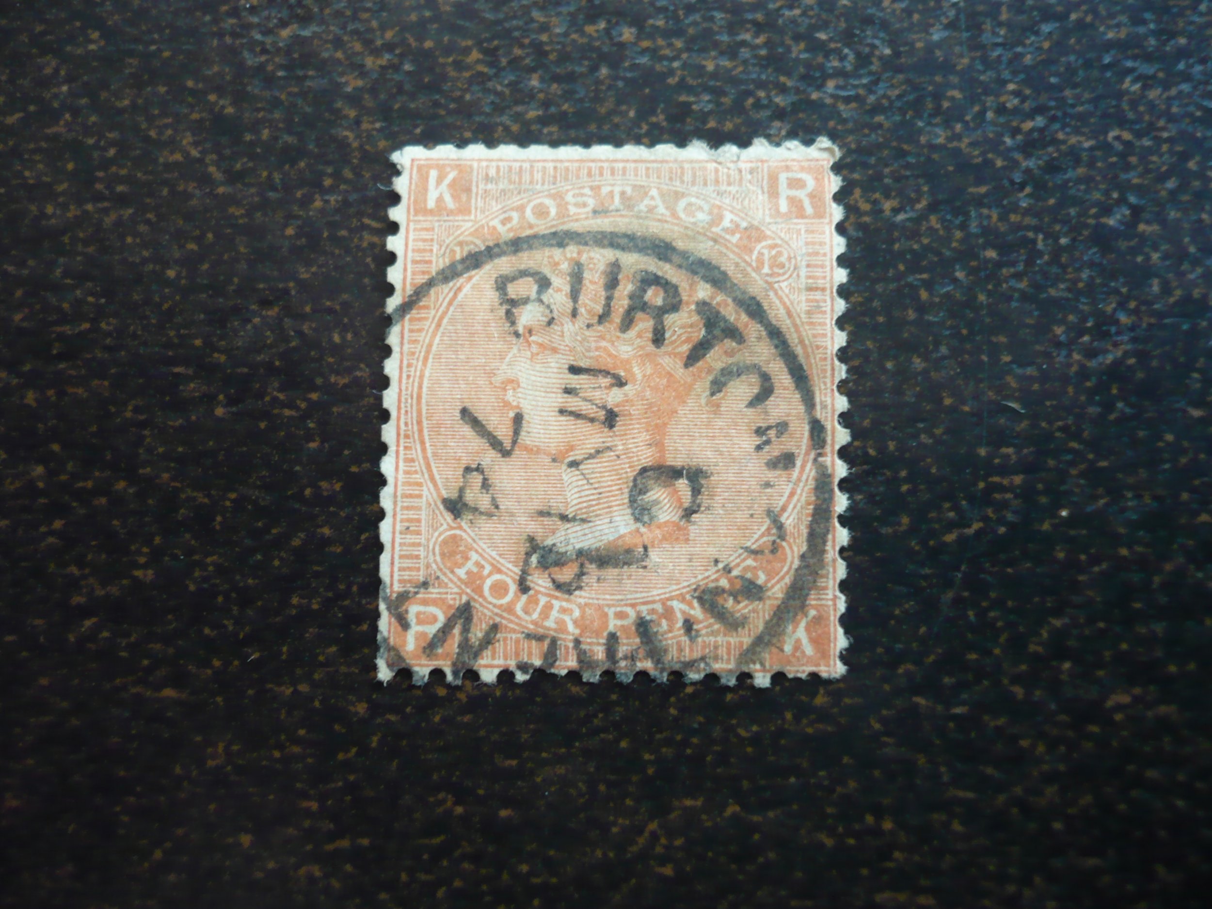 Stamps - Great Britain - Scott# 43 Plate 13 - Used Single Stamp | Great ...
