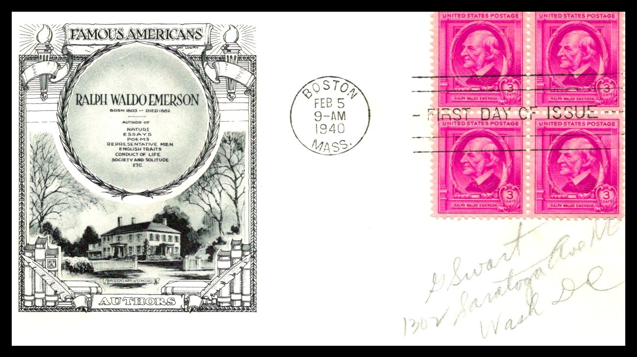 #861 Ralph Waldo Emerson - Aristocrats Cachet | United States, General ...