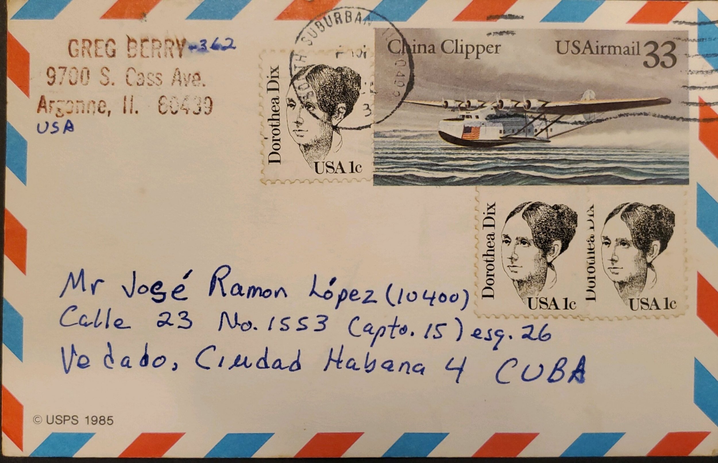 O) United States - Usa, China Clipper, Dorothea Dix, Usps, Greg Berry ...