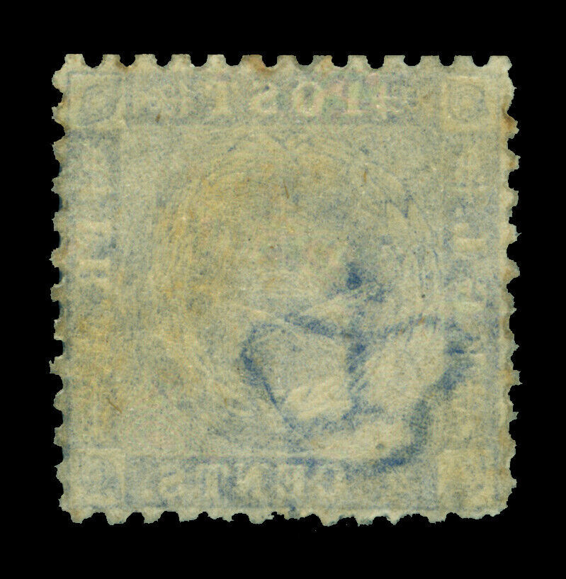 DANISH WEST INDIES (DWI) 1873 Coat of Arms 4c blue - perf. - Scott # 4 ...