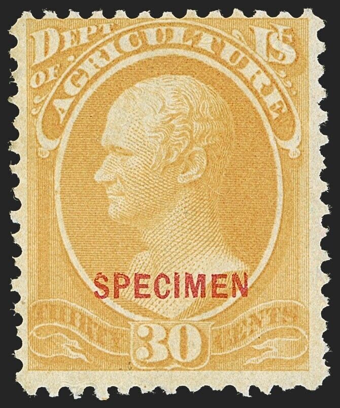 US Stamps #O9S Official Specimen LOT #80578* | United States, Back of ...