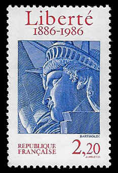 France #2014 MNH; 2.2fr Statue of Liberty (1986) | Europe - France ...