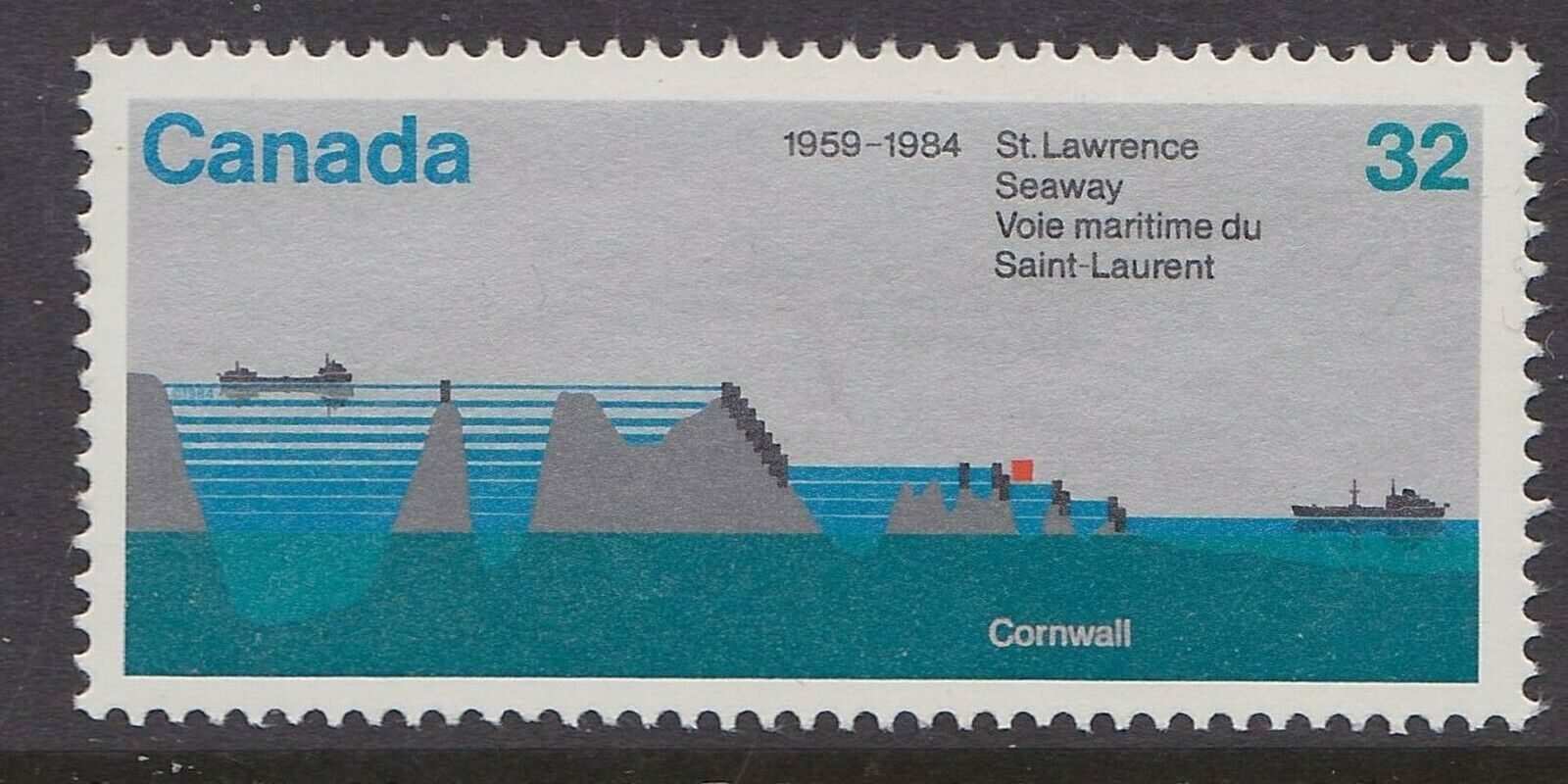 Canada Sc# 1015 ST. Lawrence Seaway 1984 MNH | Canada, General Issue ...