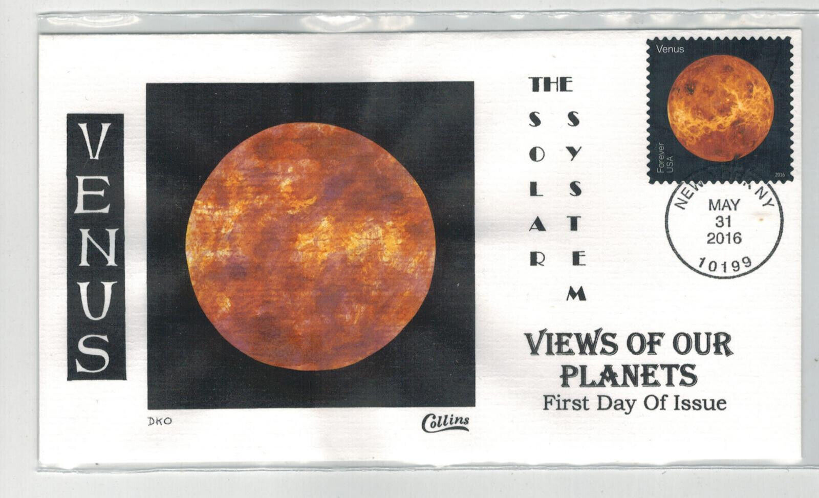 2016 Collins Handpainted Space Views of OUR Planets & Solar System ...