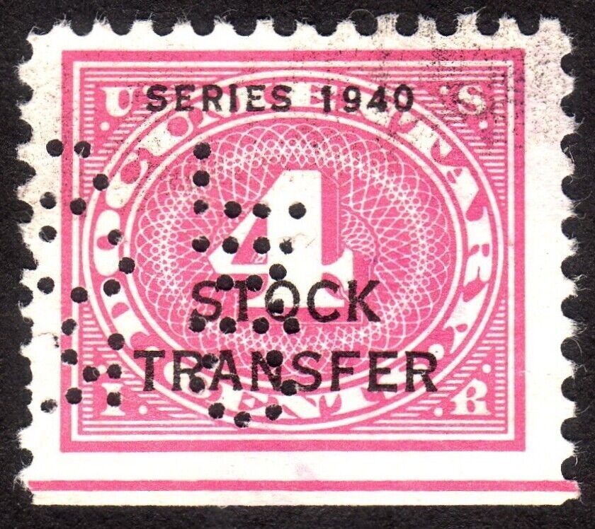 1940, US 4c, Stock transfer, Used, Sc RD45 | United States, Revenues ...