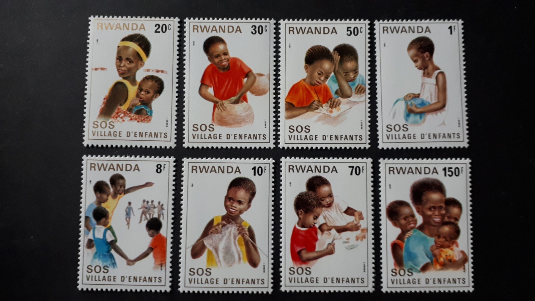 Rwanda 1981 SOS Children's Village ** MNH Full set Mi 1103-1110 ...