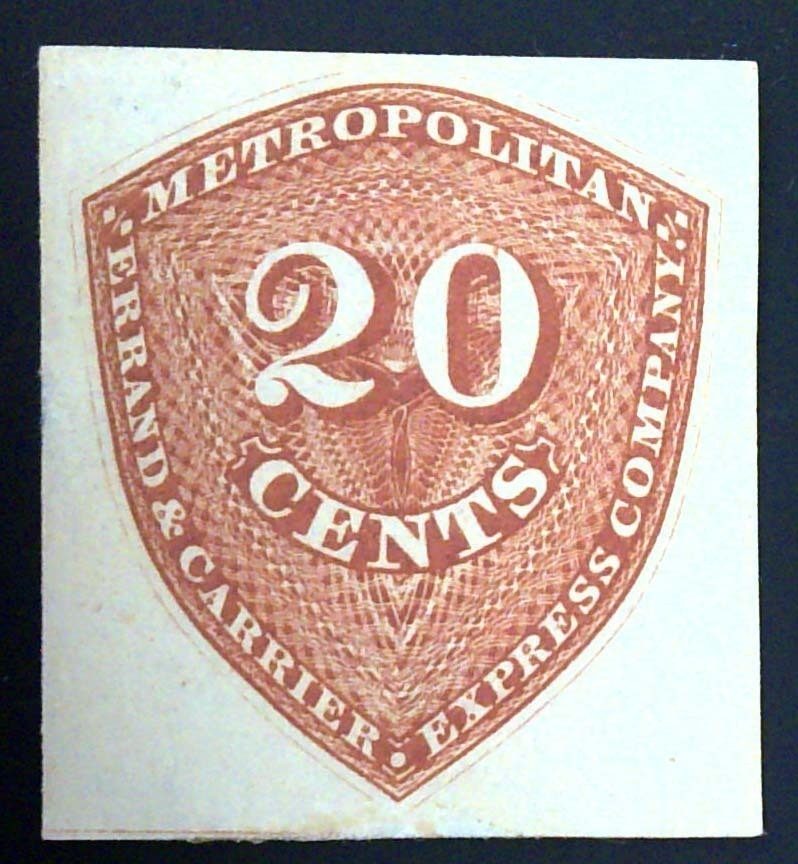 Scott#107L4 - 20c Red Orange - Local Stamps - OG - 1855 | United States ...