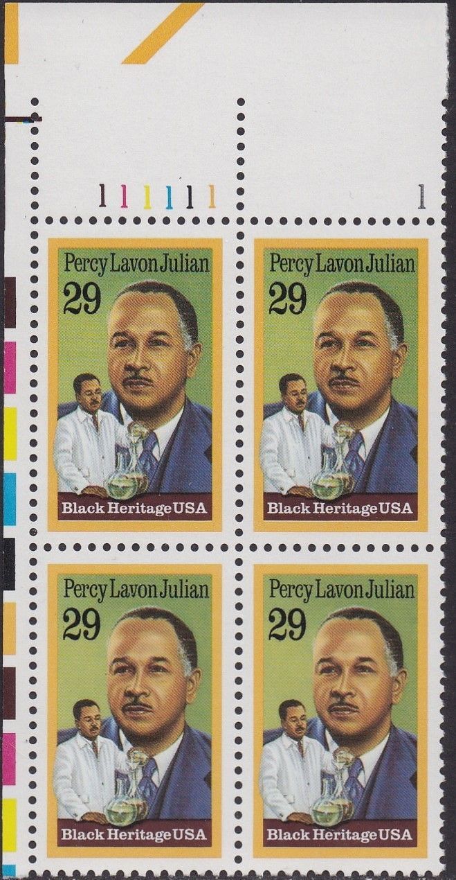 2746 Percy Lavon Julian Plate Block MNH | United States, General Issue ...