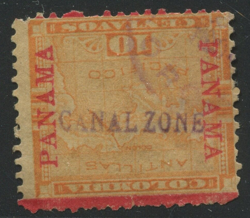Canal Zone 3a "CANAL ZONE" Inverted Overprint Used Stamp BX5316 ...