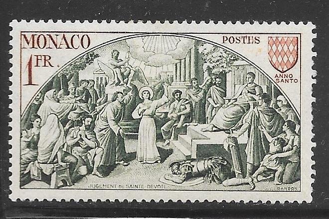 Monaco 264: 1f Judgement of St. Devote, MH, VF | Europe - Monaco ...