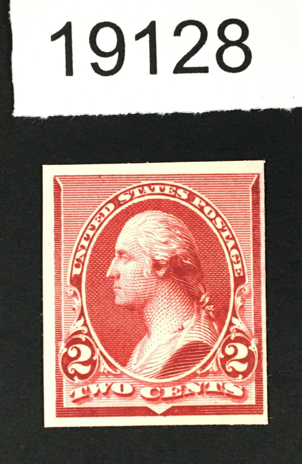 US Stamps # 220p4 Proof on Card Carmine $200 LOT #19128 | United States ...