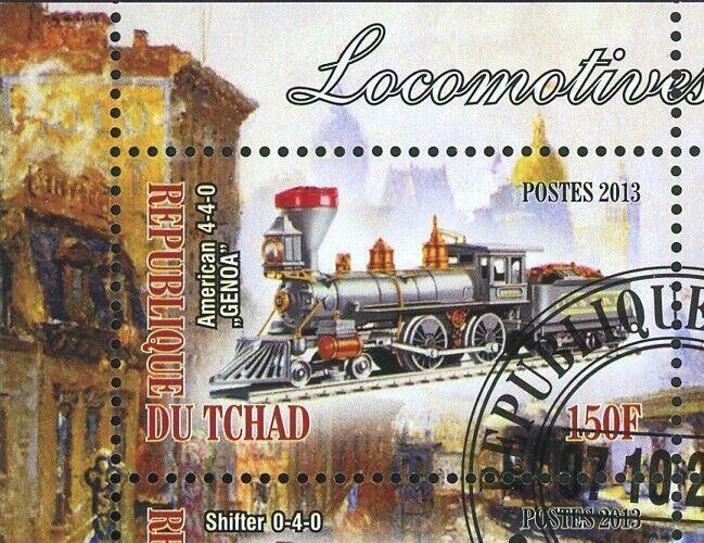 Steam Locomotives Transportation Antique Souvenir Sheet of 4 Stamps ...