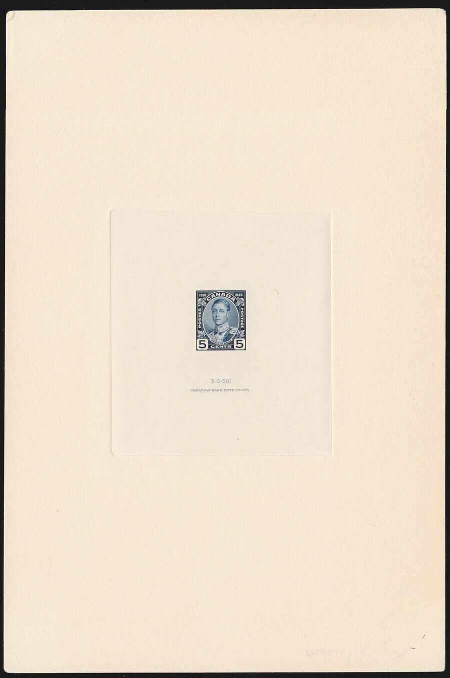 CANADA 1935 KGV Silver Jubilee 5c DIE PROOF. Extremely rare. | Canada ...