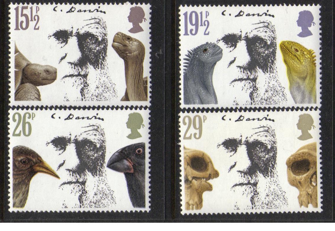 Britain #965-968 - mint set, Death centenary Charles Darwin / HipStamp