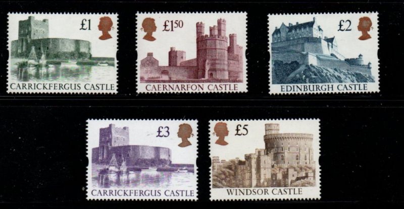 Great Britain Sc 1445-1448 1992 Castles High Value stamp set mint NH ...