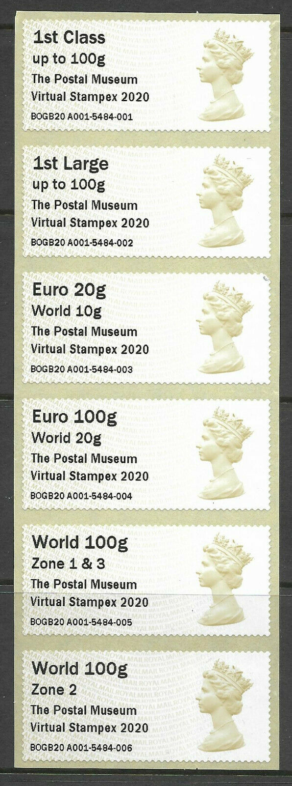 2020 The Postal Museum Virtual Stampex post & Go P&G UNMOUNTED MINT ...