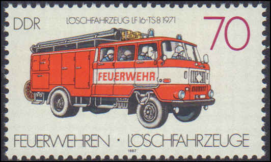 Germany DDR #2613-2616, Complete Set(4), 1987, Fire / Firefighting ...