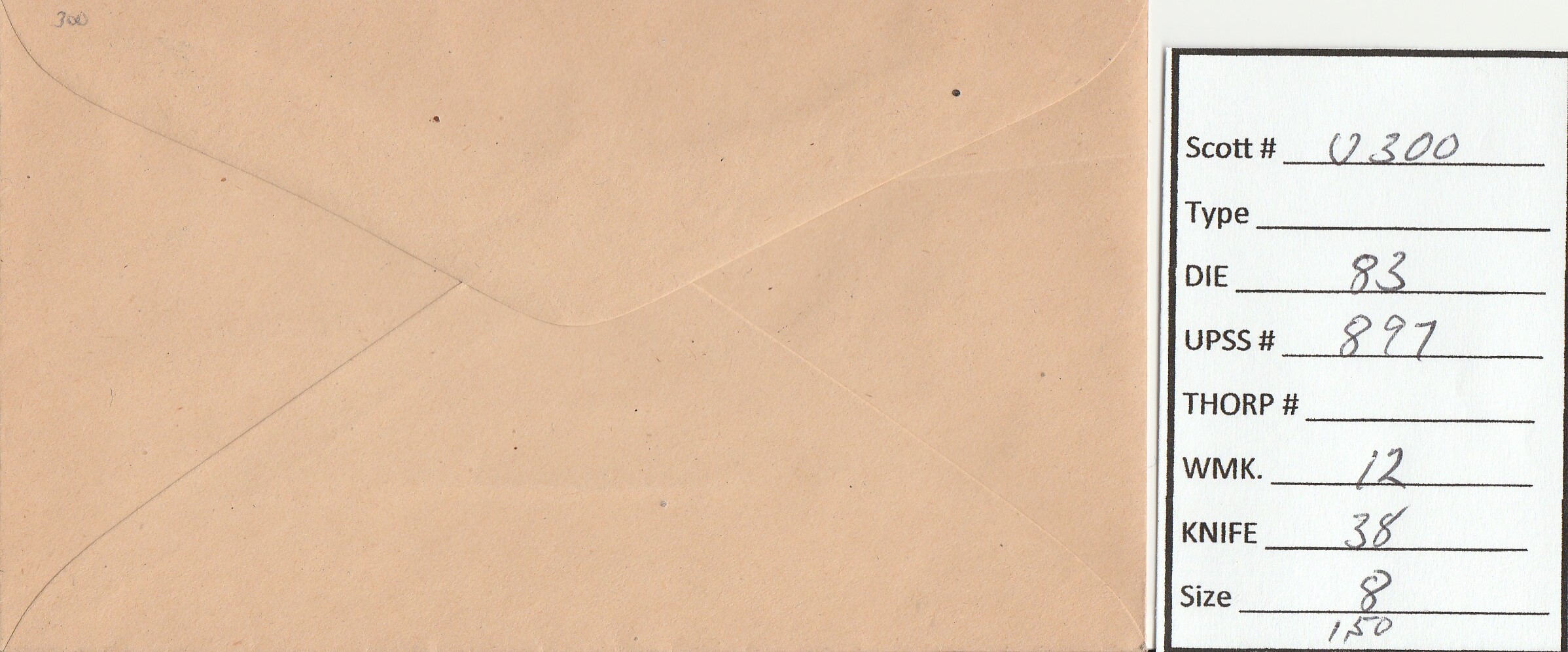 Scott# U300 Die 83 UPSS# 897 1 US envelope . | United States, Postal ...
