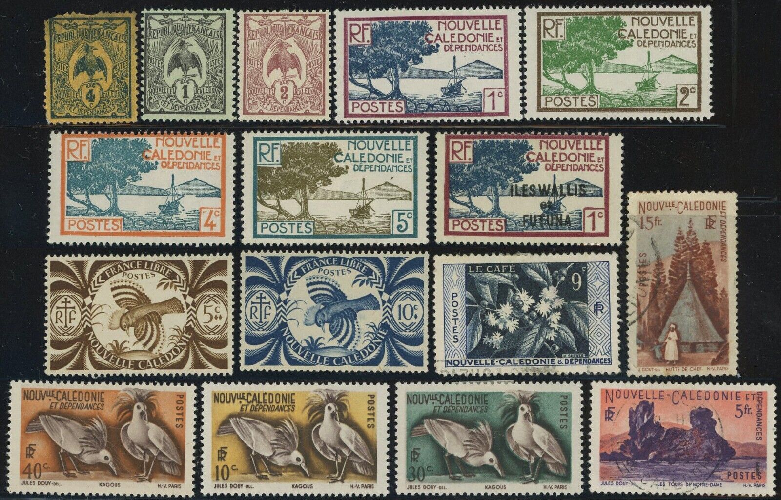New Caledonia Postage French Colony Stamp Collection Used Mint LH ...