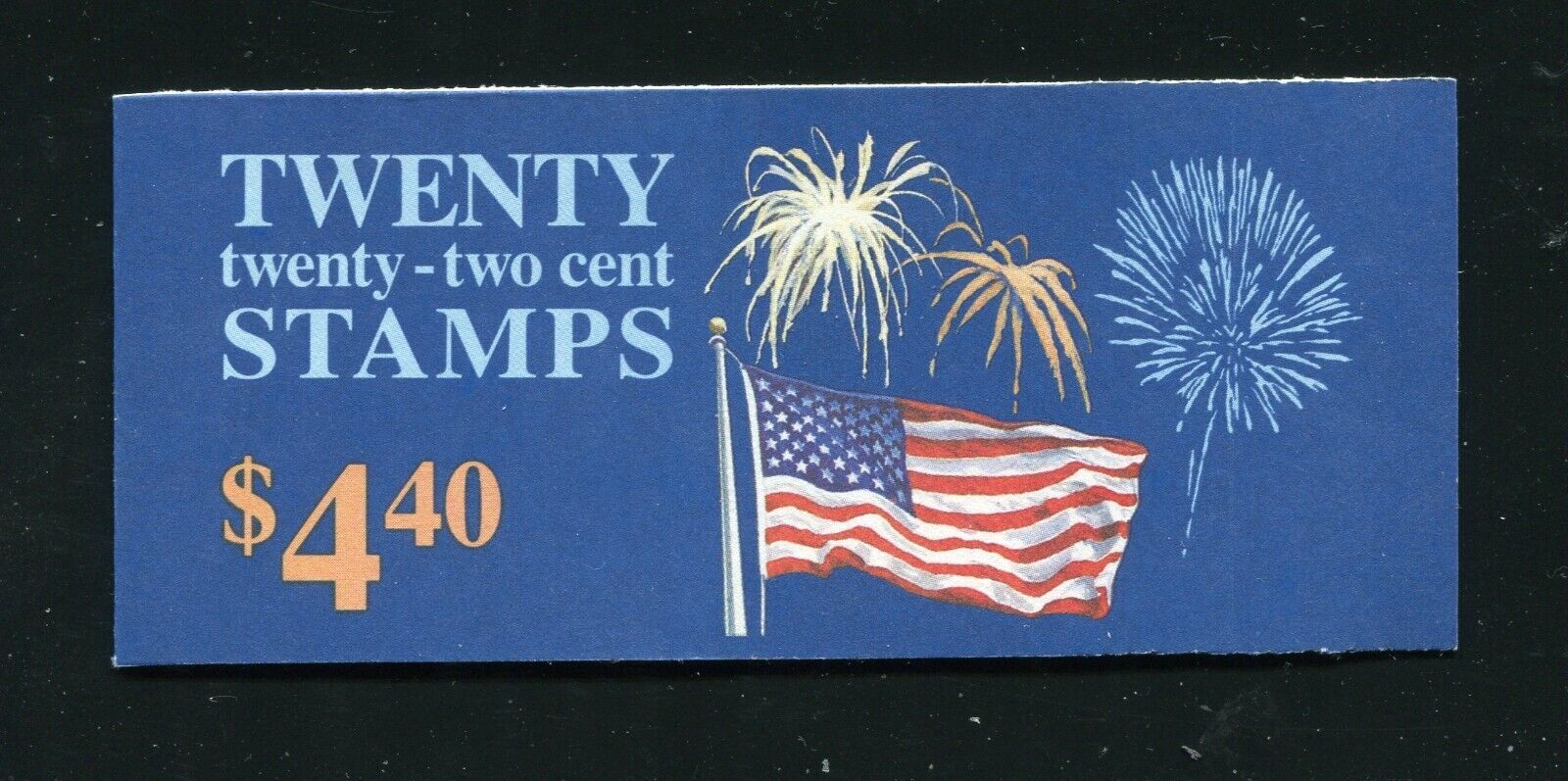 BK156 2276a Flag and Fireworks Complete Booklet of 20 22¢ Stamps MNH ...