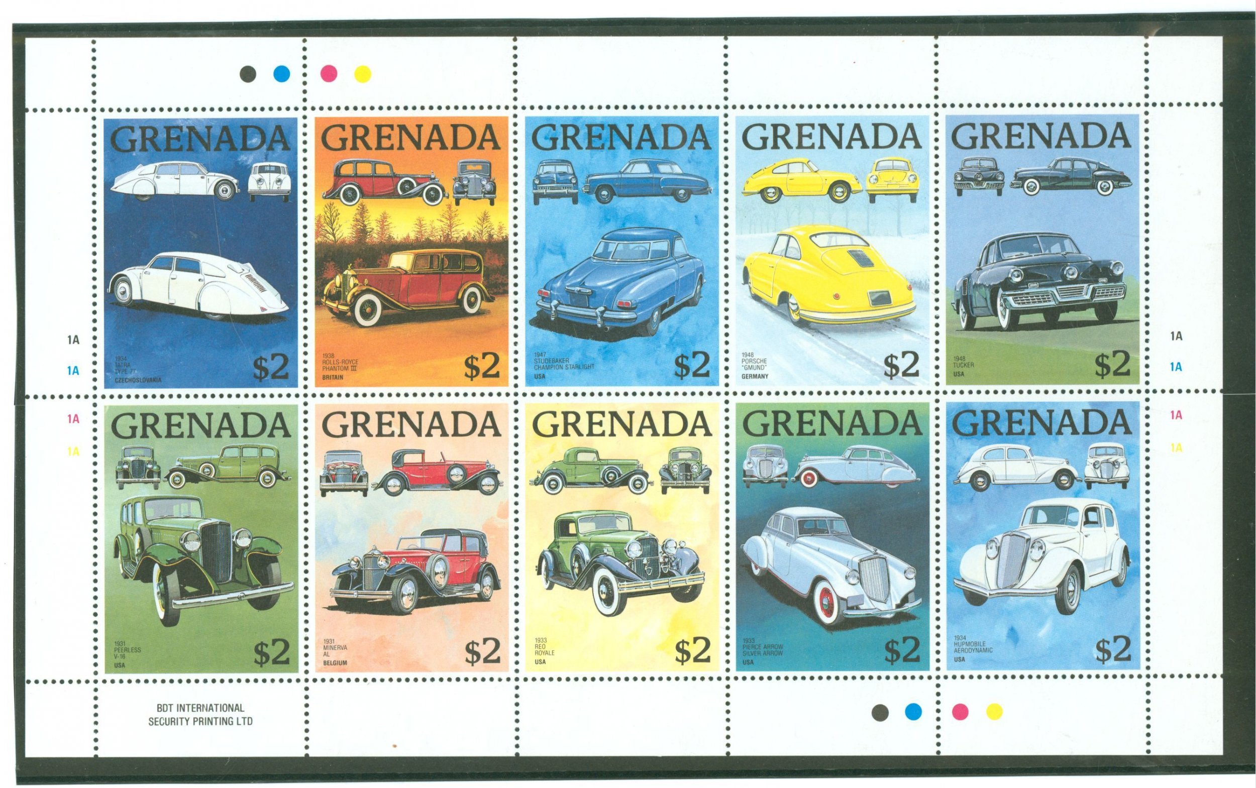Grenada #1613 Mint (NH) Souvenir Sheet (Cars) | Caribbean - Grenada ...