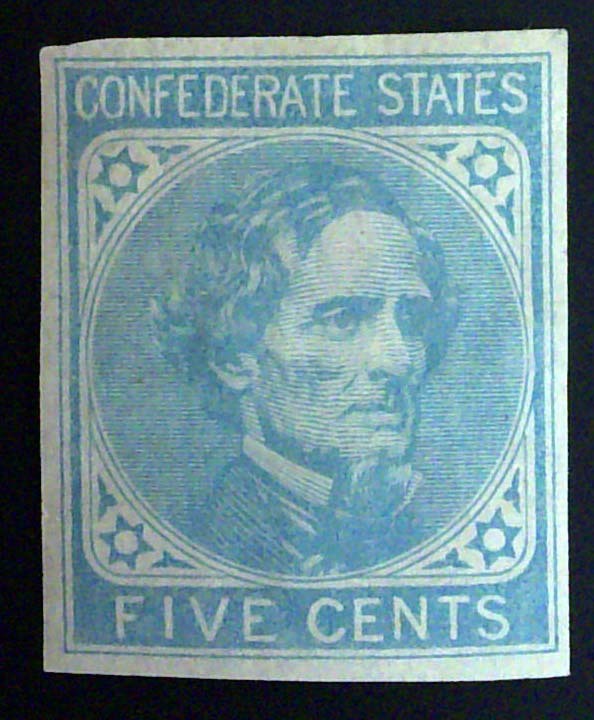 Scott CSA #6 - 5c Light Blue - Jefferson - Unused - HR - 1862 | United ...