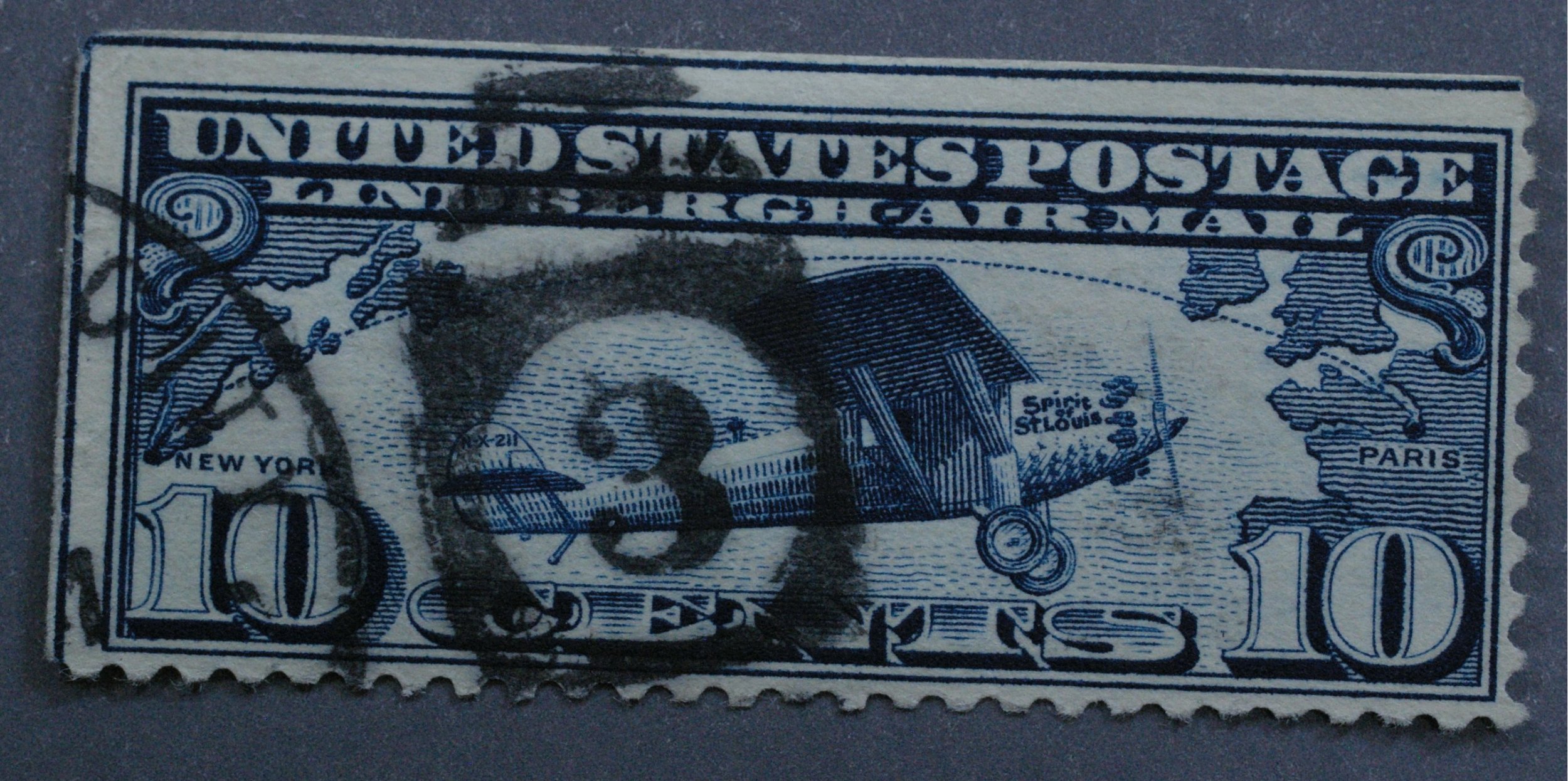 United States #C10 FN Used Double Guideline Straight Edges Numeral ...