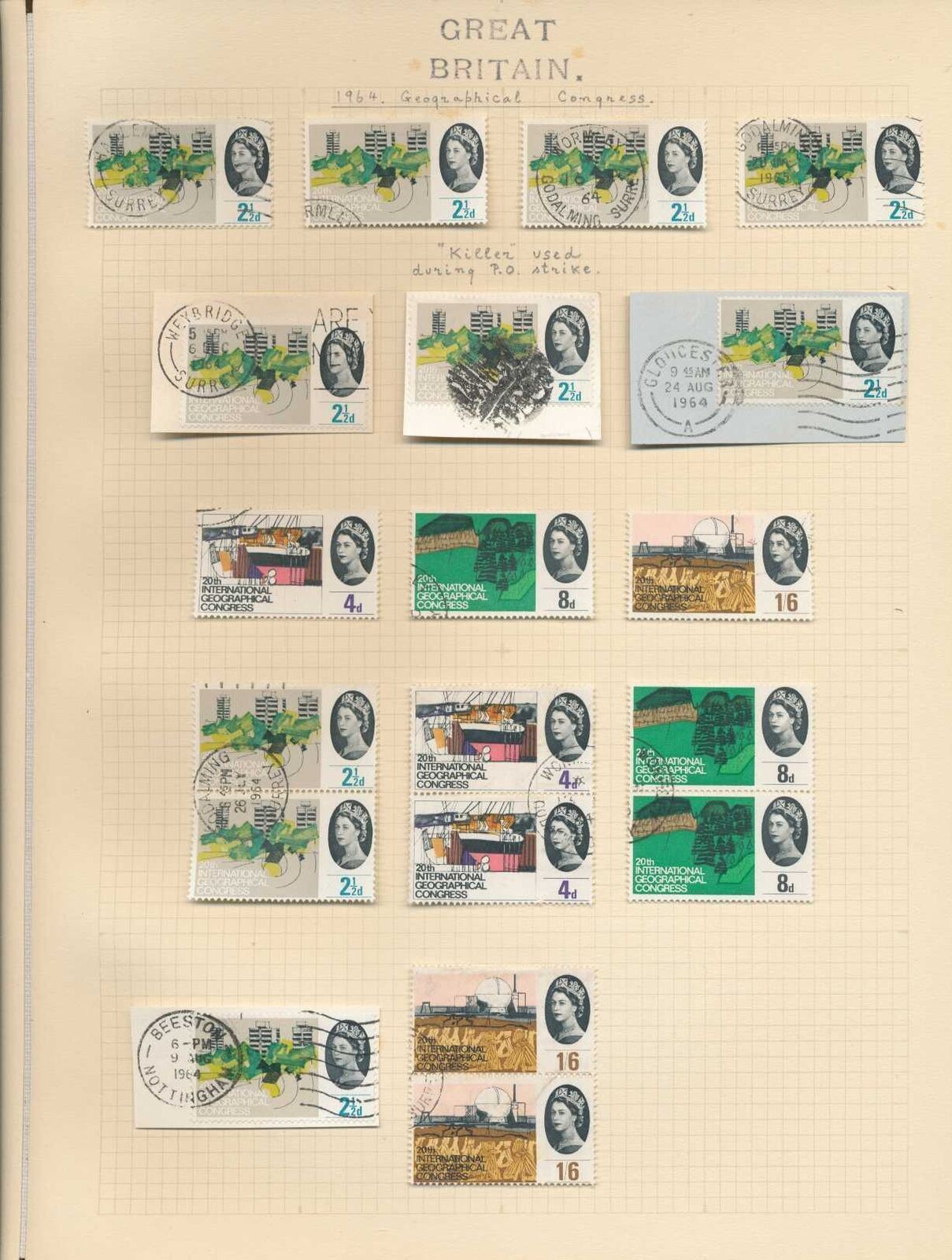 Great Britain 1964 Shakespeare Flowers Blocks Used(Apx 140 Stamps ...