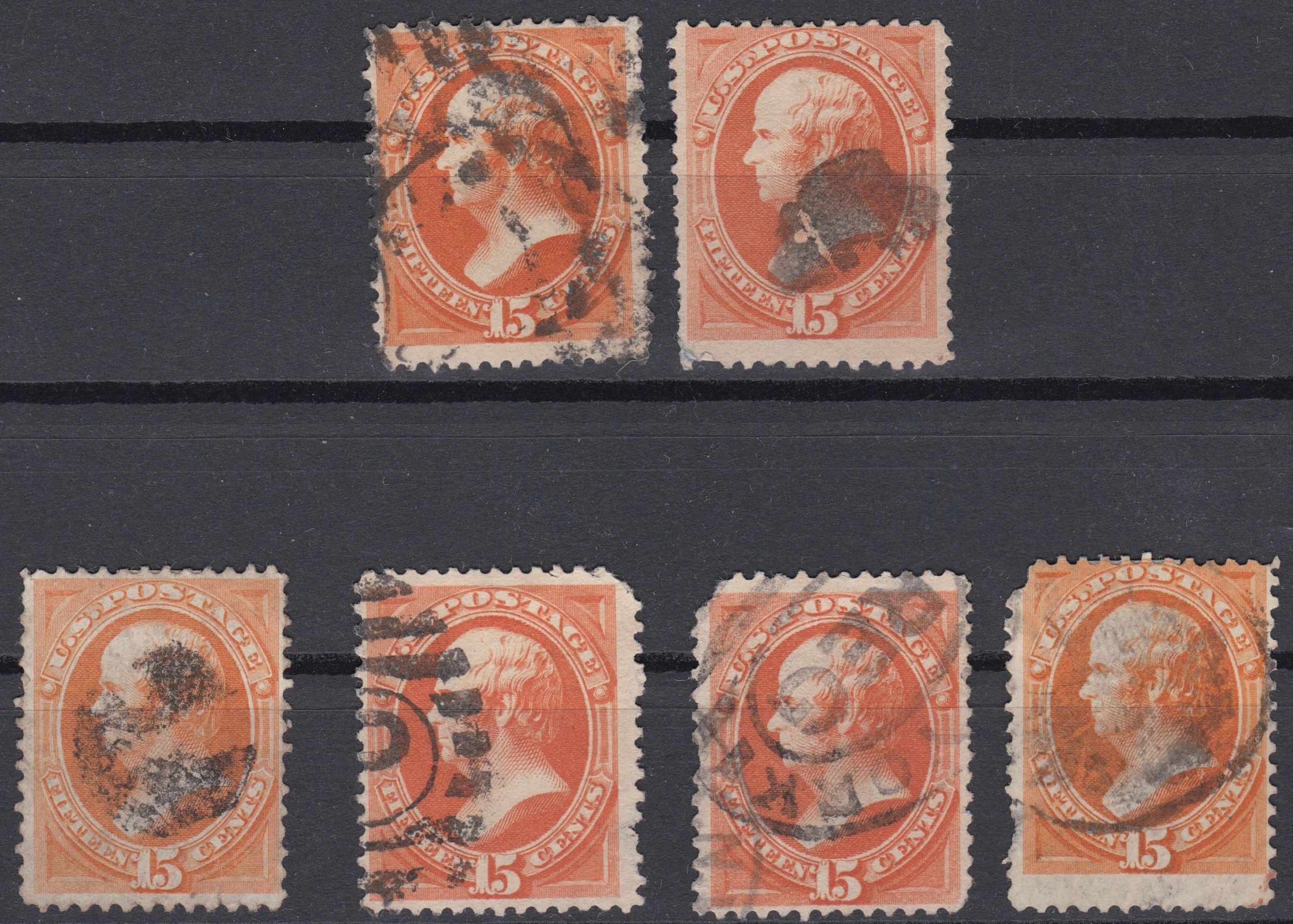 US 1873+ 15c Webster 10 Used Examples No Grill See Scans | United ...