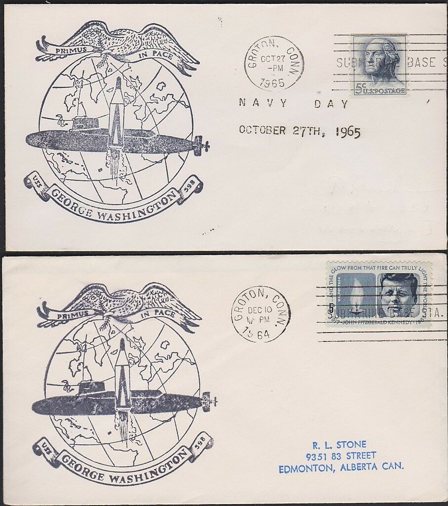 US Submarines. Two Ssn-598 George Washington 1964-65 | United States ...