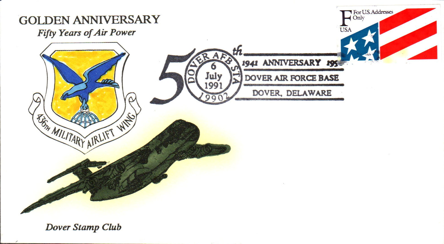 Dover Air Force Base Dover Stamp Club Cover | United States, Stamp ...