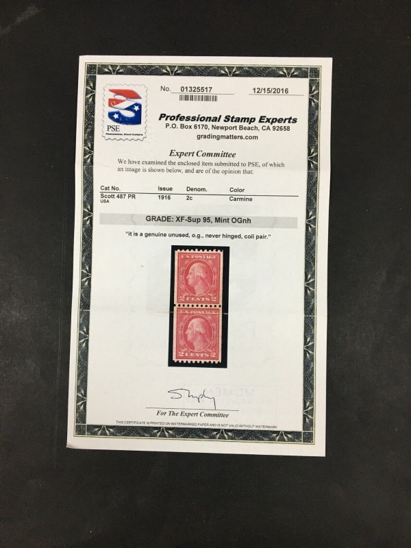 US Stamps #487 Mint OG NH PSE Graded Cert Xf-Sup 95 LOT #88323 | United ...