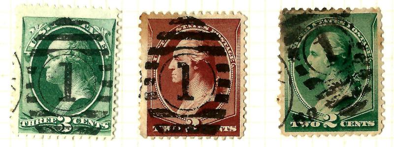 US Bank Note Stamp Types w/NYC PO Station ELLIPSE Fancy Cancels ~ ID ...