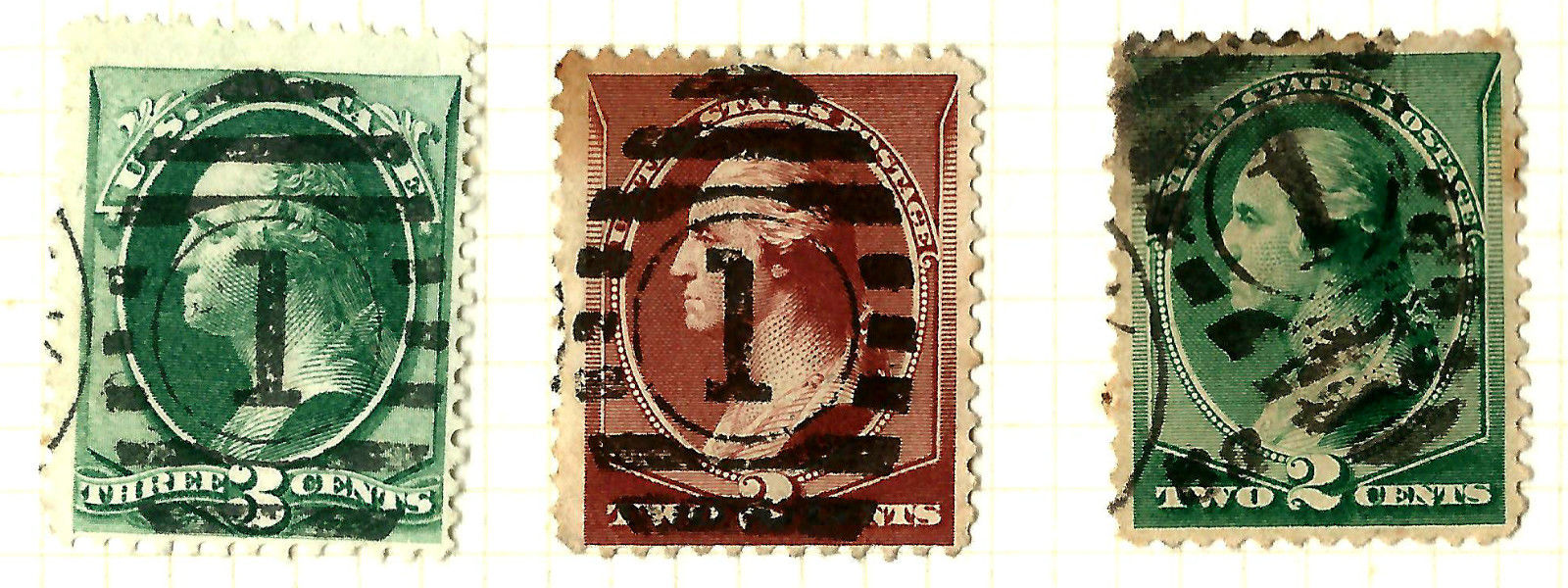 US Bank Note Stamp Types w/NYC PO Station ELLIPSE Fancy Cancels ~ ID ...