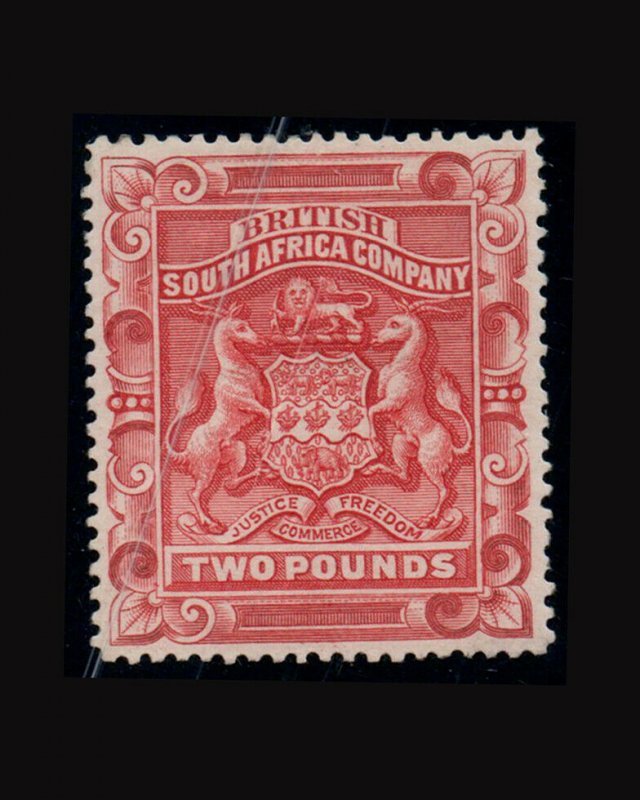 VINTAGE: RHODESIA 1897 OG VLH CERT SCOTT #58 $1900 LOT #9292 / HipStamp