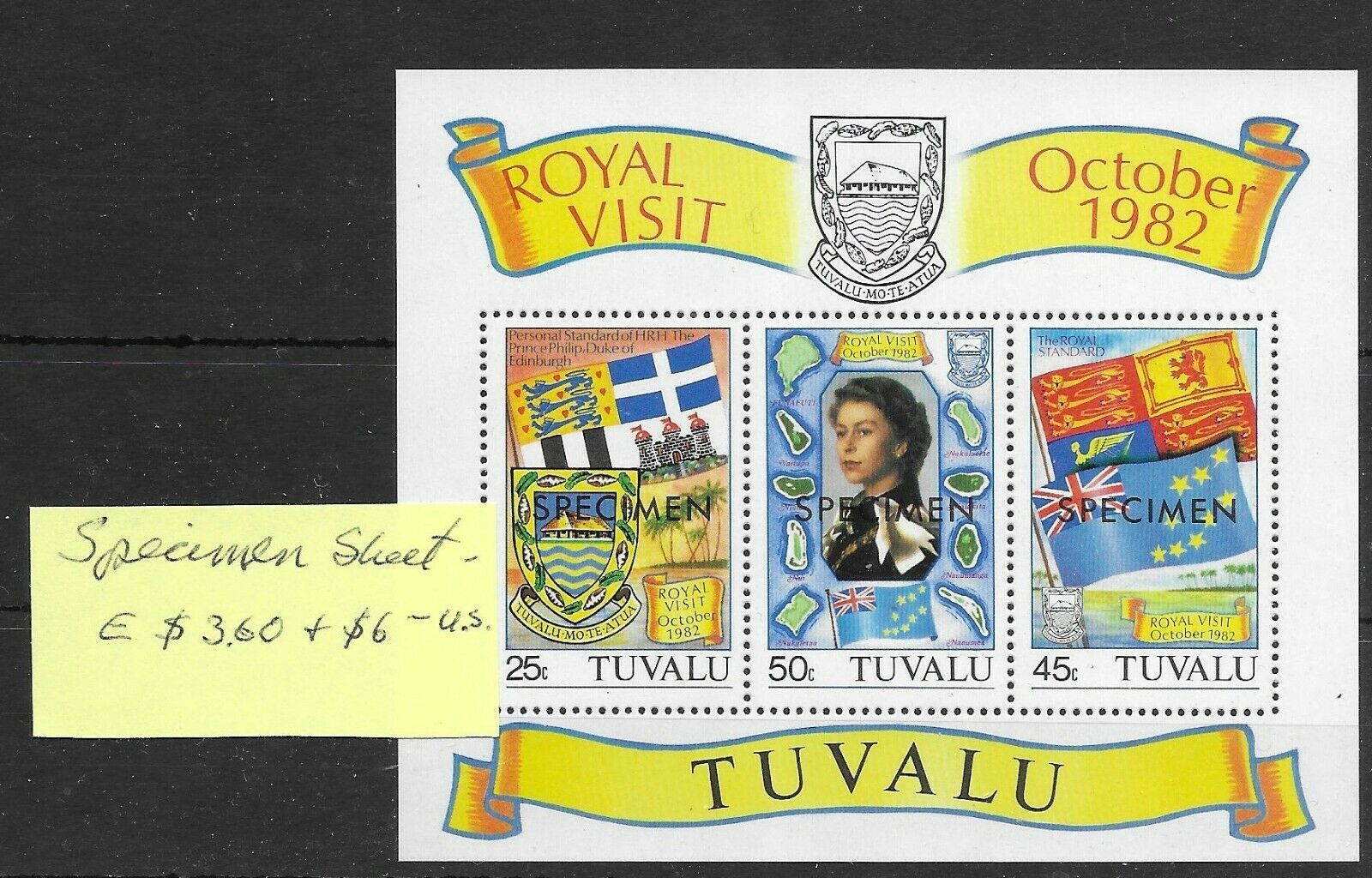 Tuvalu Specimen Sheet - Stamp Set - CAT VALUE $?? | Australia & Oceania ...