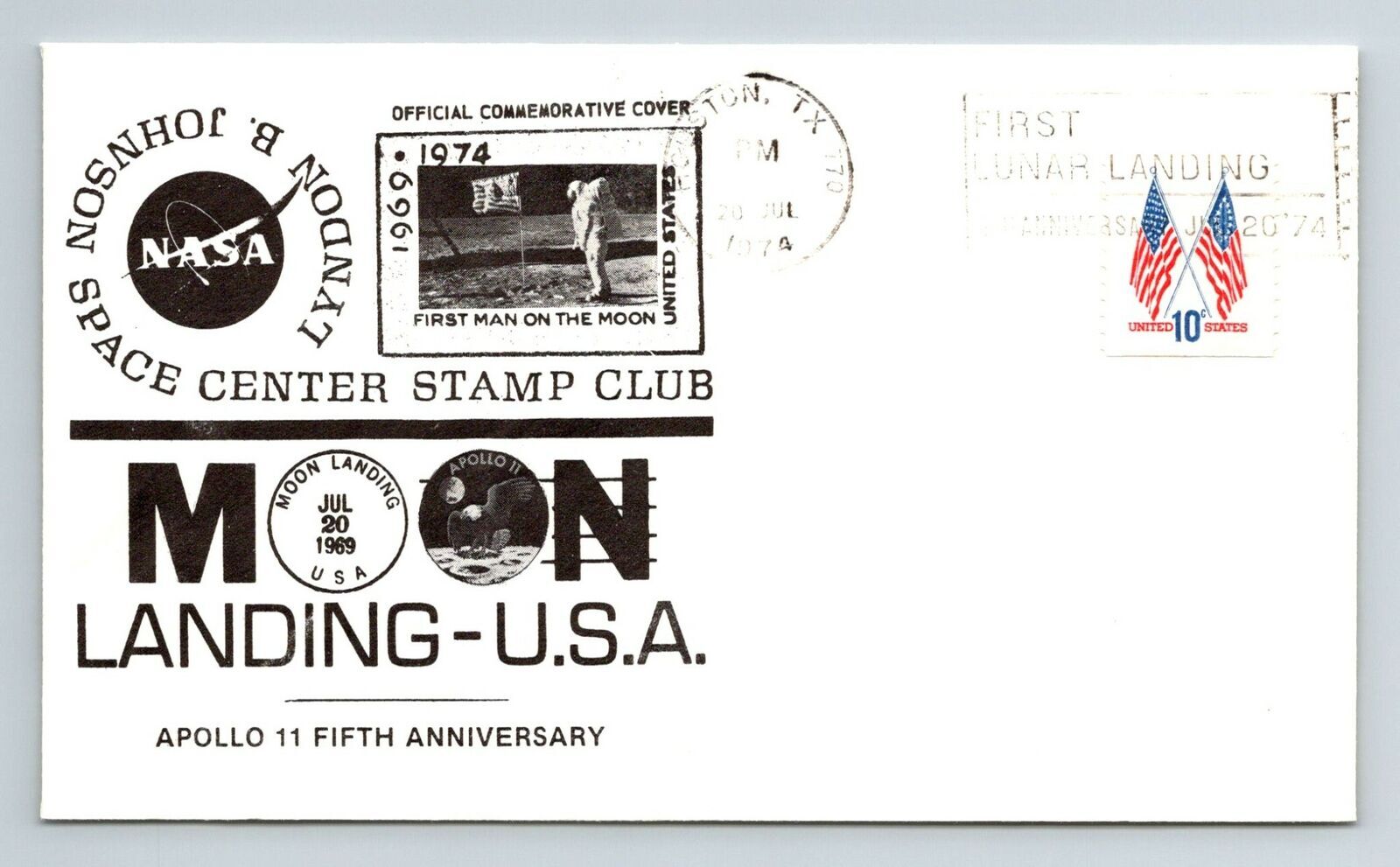 1989 Apollo 11 - 5th Anniversary - Lyndon Johnson Stamp Club - F7532 ...