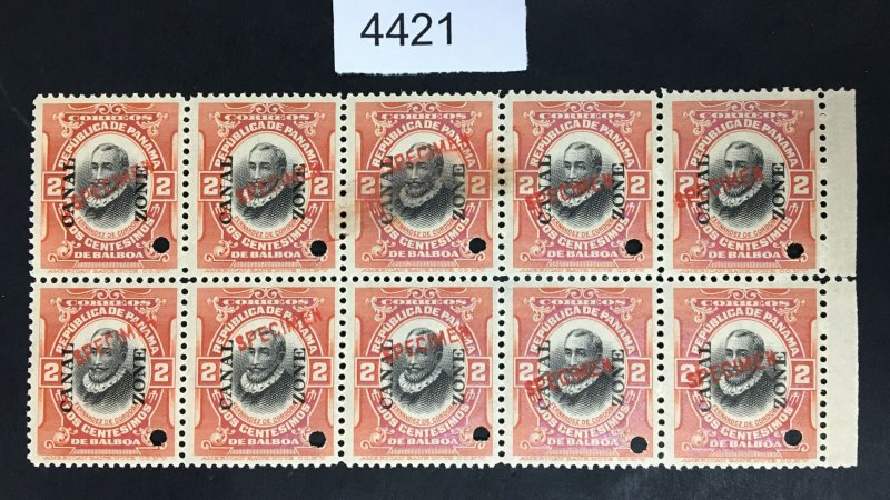 US Stamps Canal Zone # 31c Specimen Booklet Pane Mint OG NH LOT #4421 ...