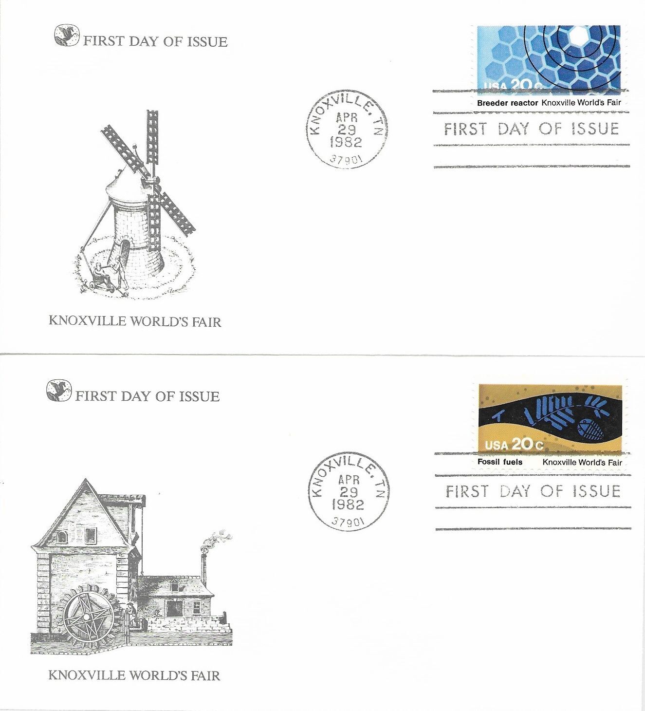1982 FDC, #2006-2009, 20c Knoxville World's Fair, Reader's Digest (4 ...