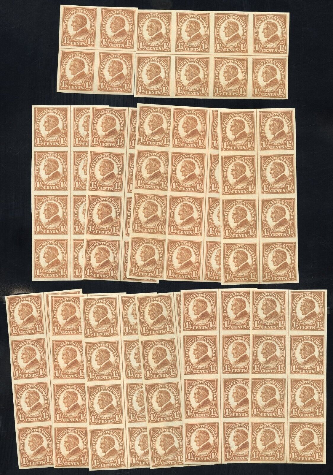 US Stamps # 576 MNH XF Lot Of 100 All With Line Pairs Scott Value $300. ...