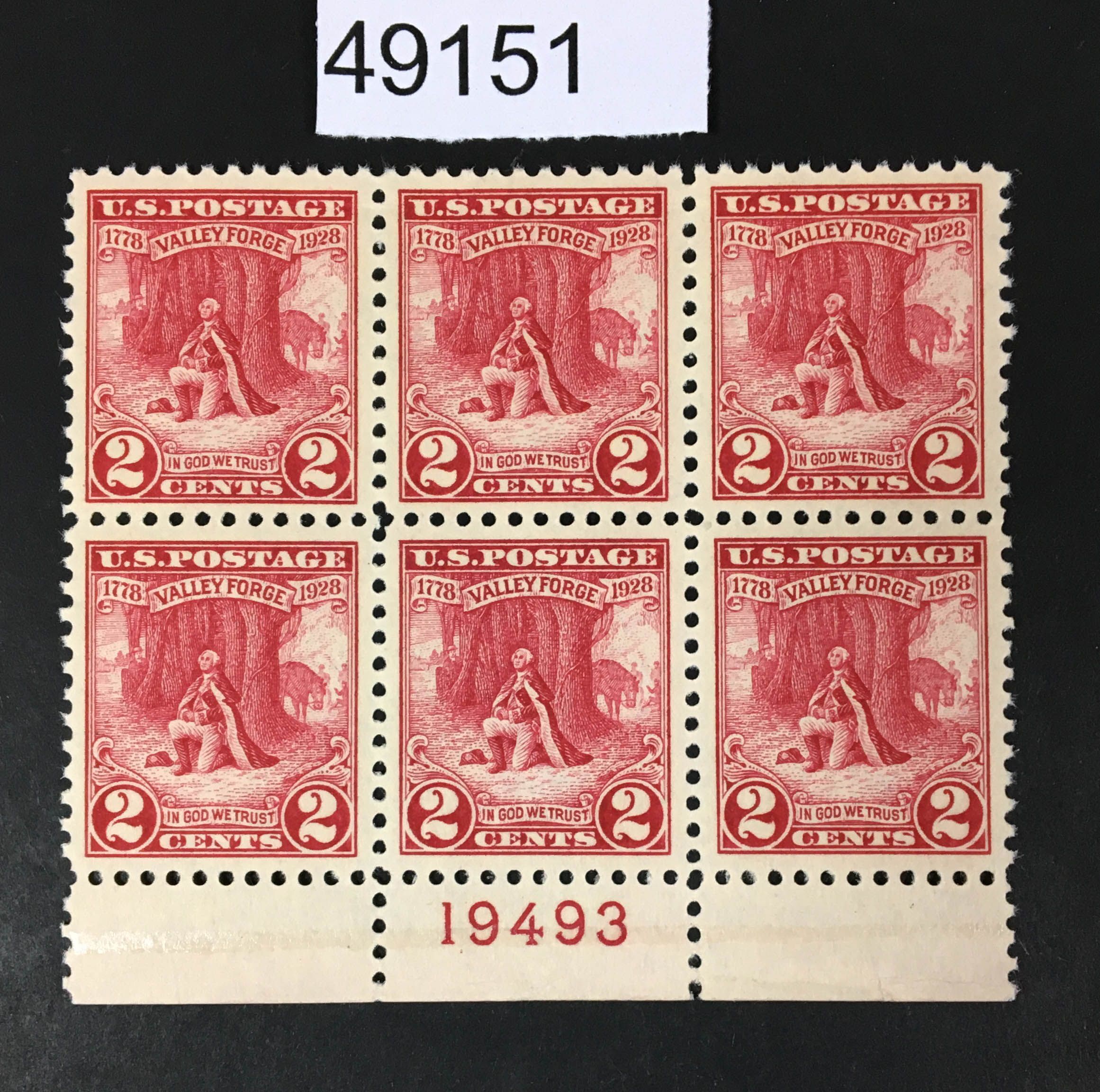 US Stamps # 645 Plate Block Mint OG NH XF $38+ LOT #49151 | United ...