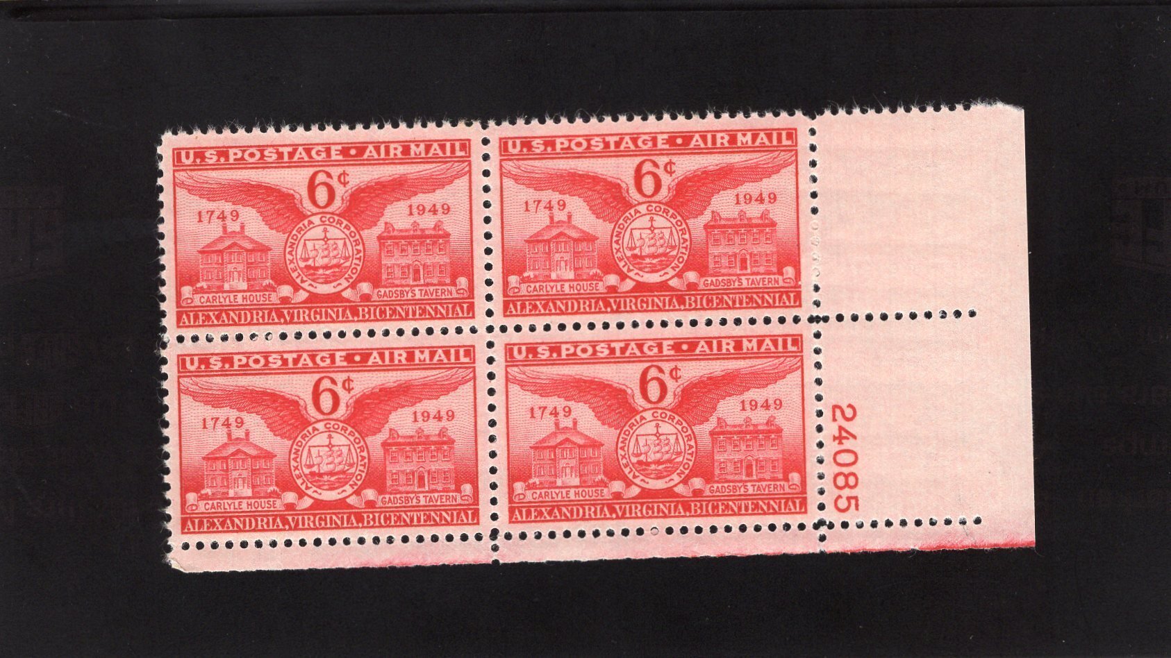 C40 Air Mail, MNH LR-PB/4 (#24085) | United States, Air Mail Stamp ...