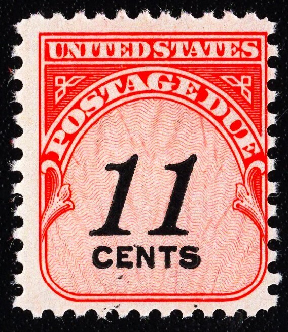 US J102 MNH F 11 Cent Postage Due - Shiny Gum | United States, Postage ...